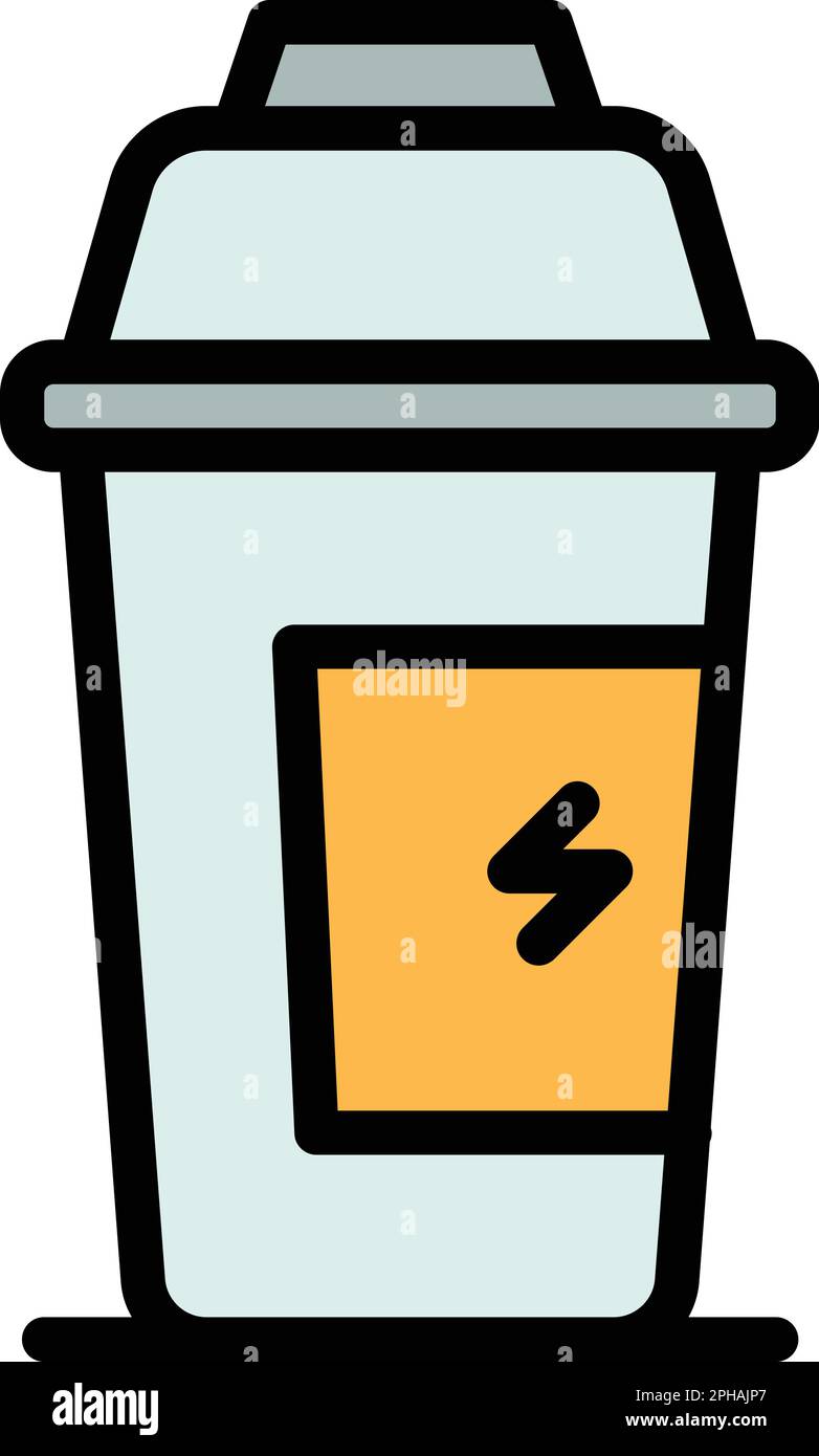 Protein shake icon. Outline Protein shake vector icon for web design ...