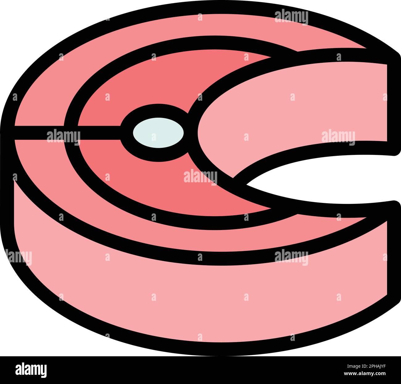 Salmon protein icon. Outline Salmon protein vector icon for web design isolated on white ...
