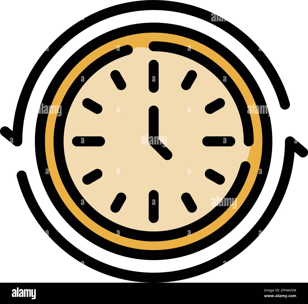 Learning time icon. Outline Learning time vector icon for web design ...