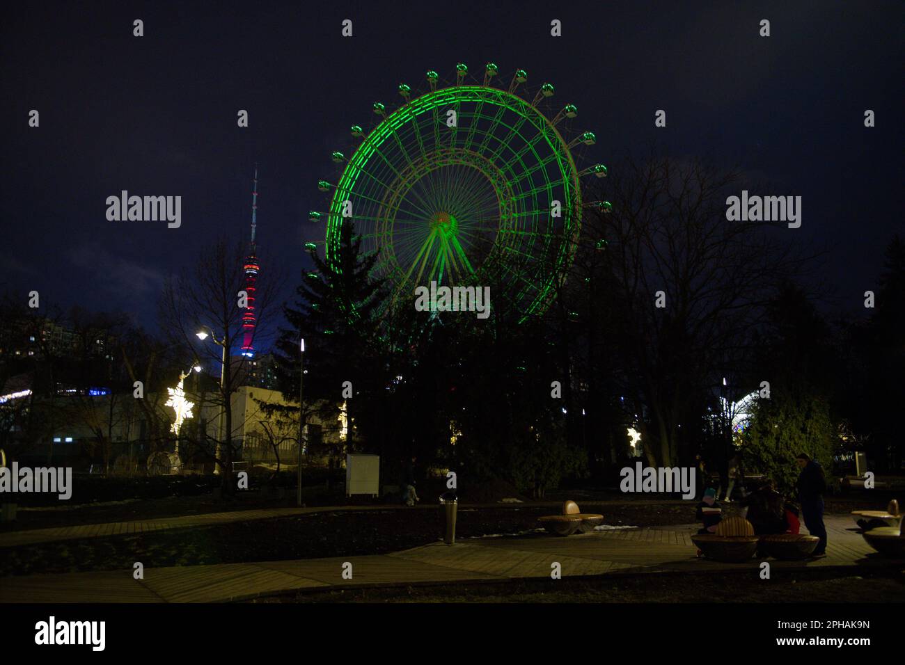 'Moscow. Ferris wheel 'Sun of Moscow' at VDNKh Stock Photo - Alamy