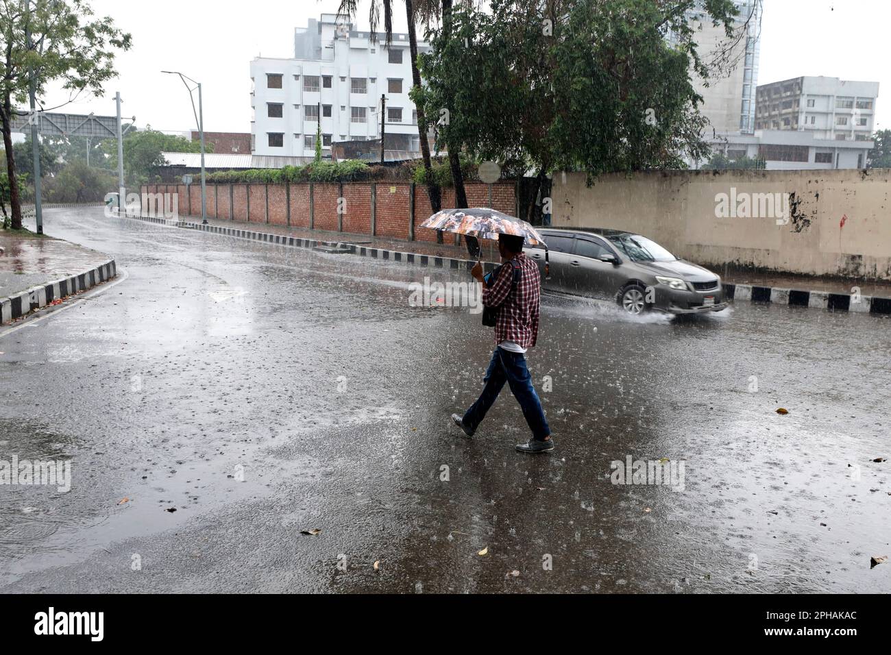 Dhaka, Bangladesh - March 27, 2023: On A rainy day at Dhaka in ...