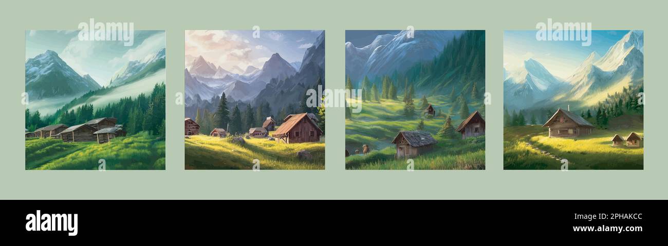 Trees in a valley trees in a valley Stock Vector Images - Alamy