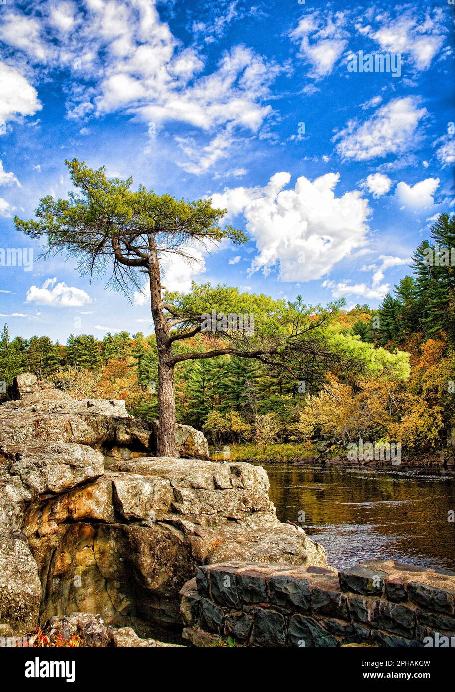 The St. Croix River National Scenic River at Taylors Falls on the ...