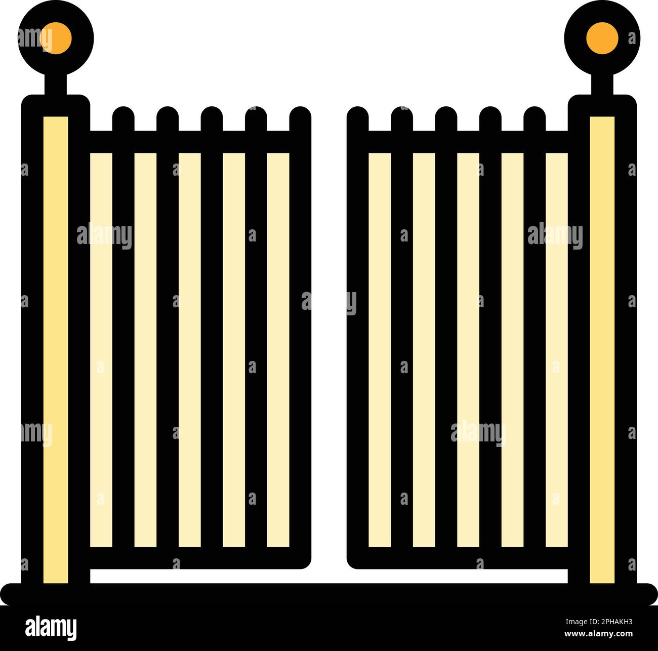 Signal automatic gate icon. Outline Signal automatic gate vector icon ...