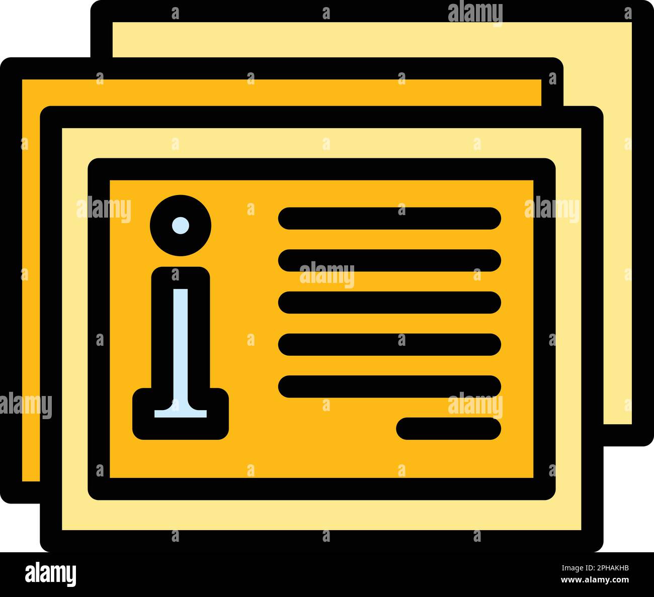 Customer information icon. Outline Customer information vector icon for ...
