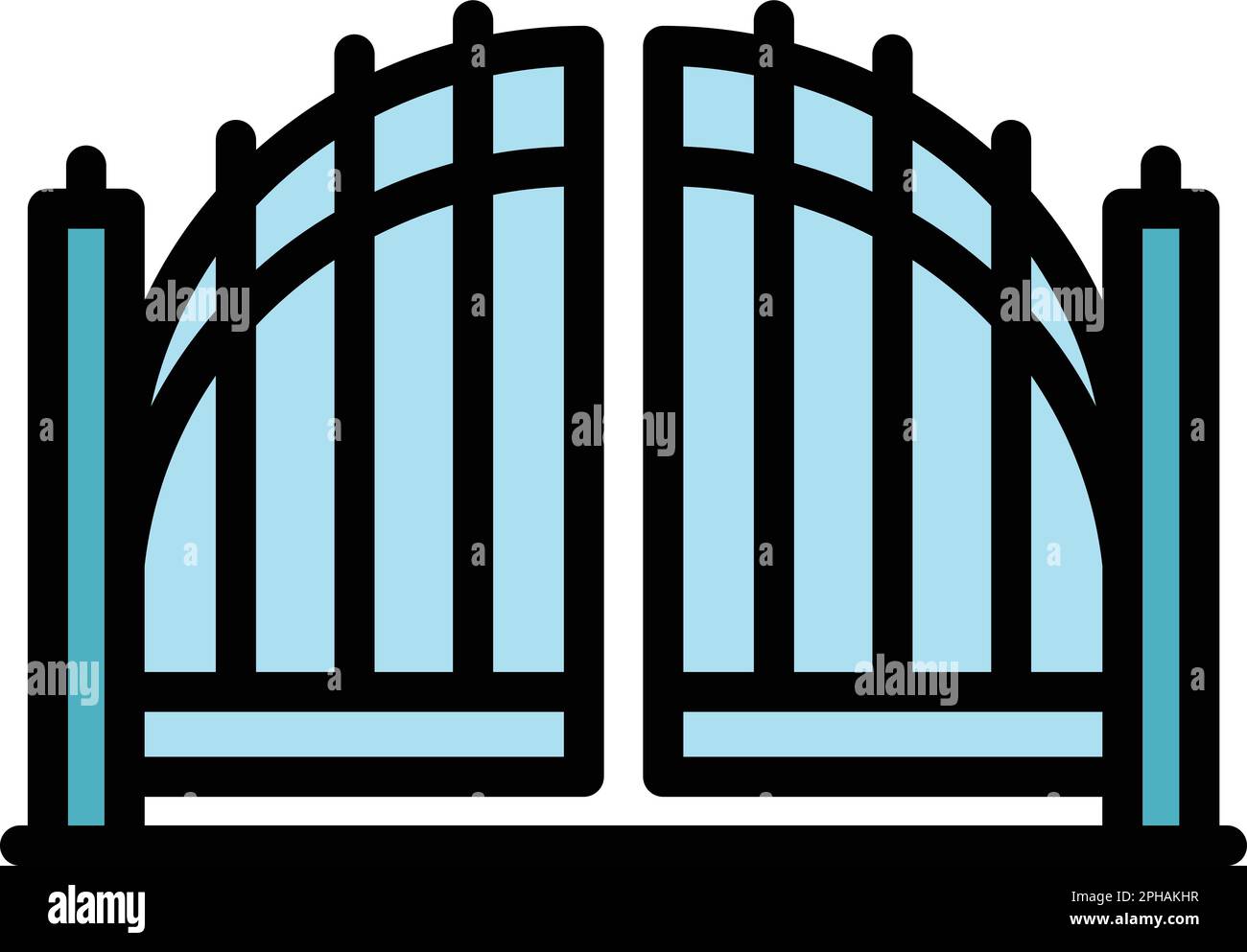 Sensor gate icon. Outline Sensor gate vector icon for web design ...