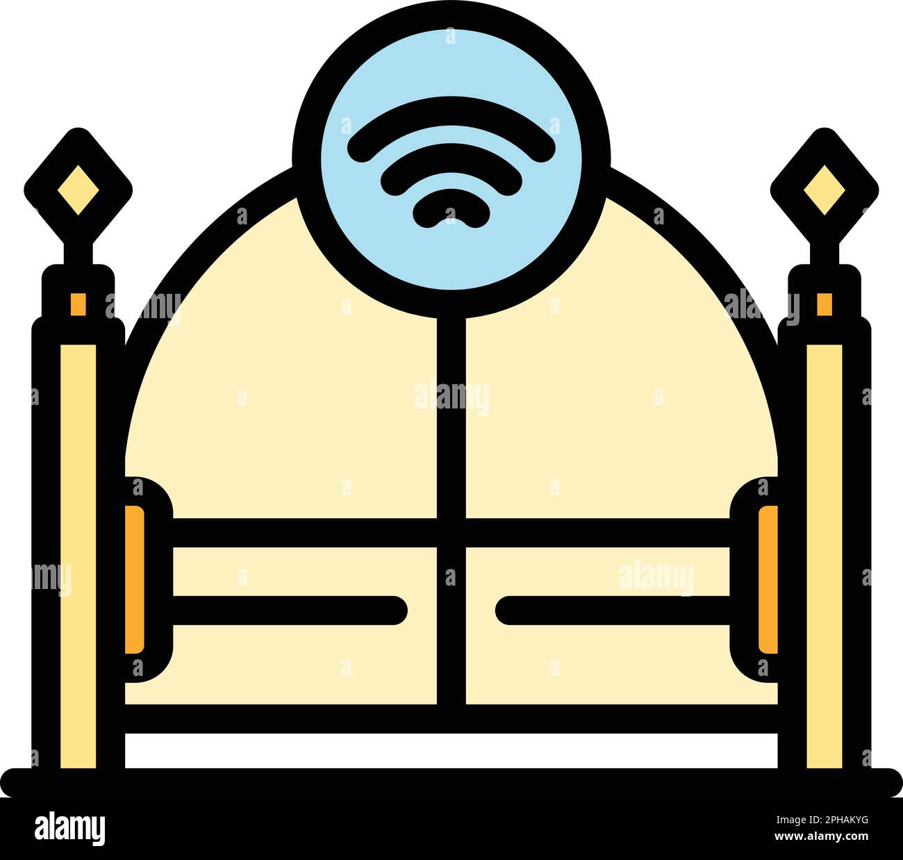 Remote control gate icon. Outline Remote control gate vector icon for ...