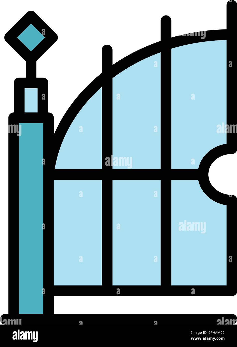 Automatic gate technology icon. Outline Automatic gate technology ...