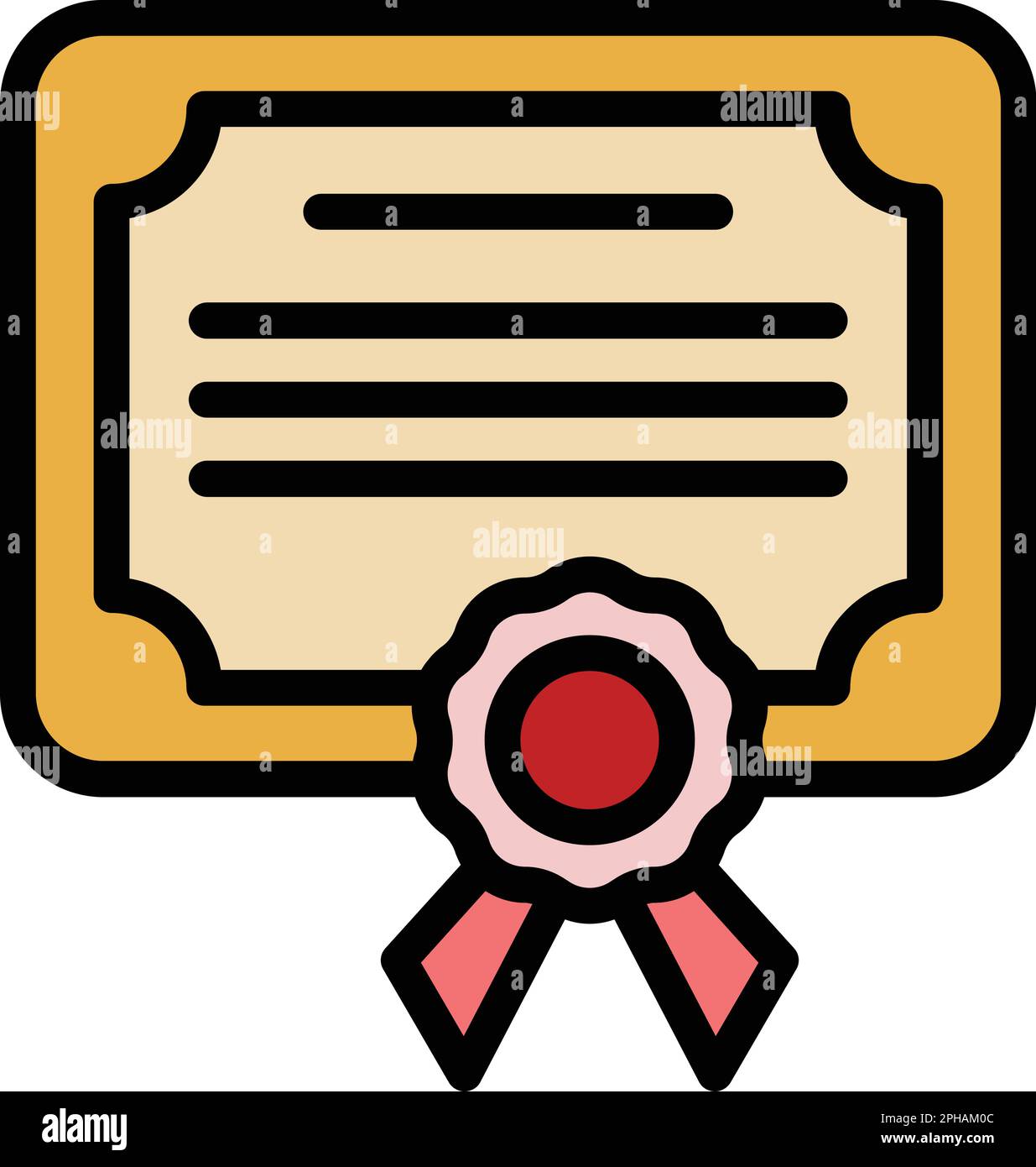 School certificate icon. Outline School certificate vector icon for web ...