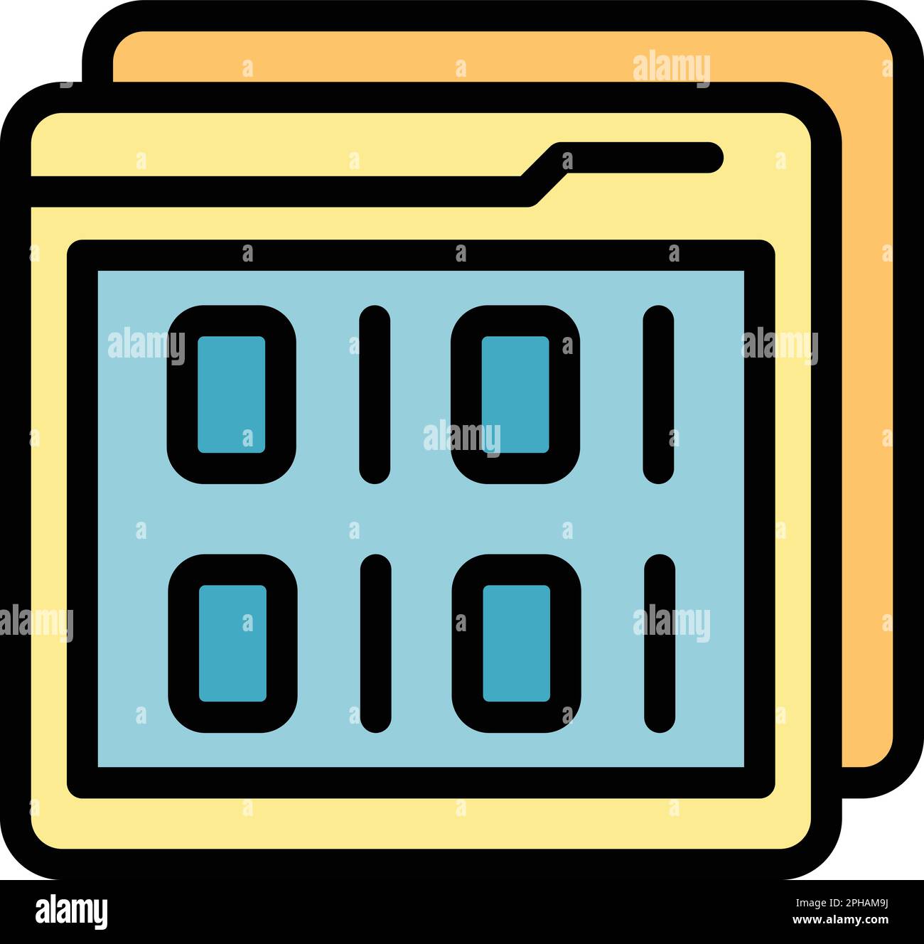 Big data files icon. Outline Big data files vector icon for web design isolated on white ...