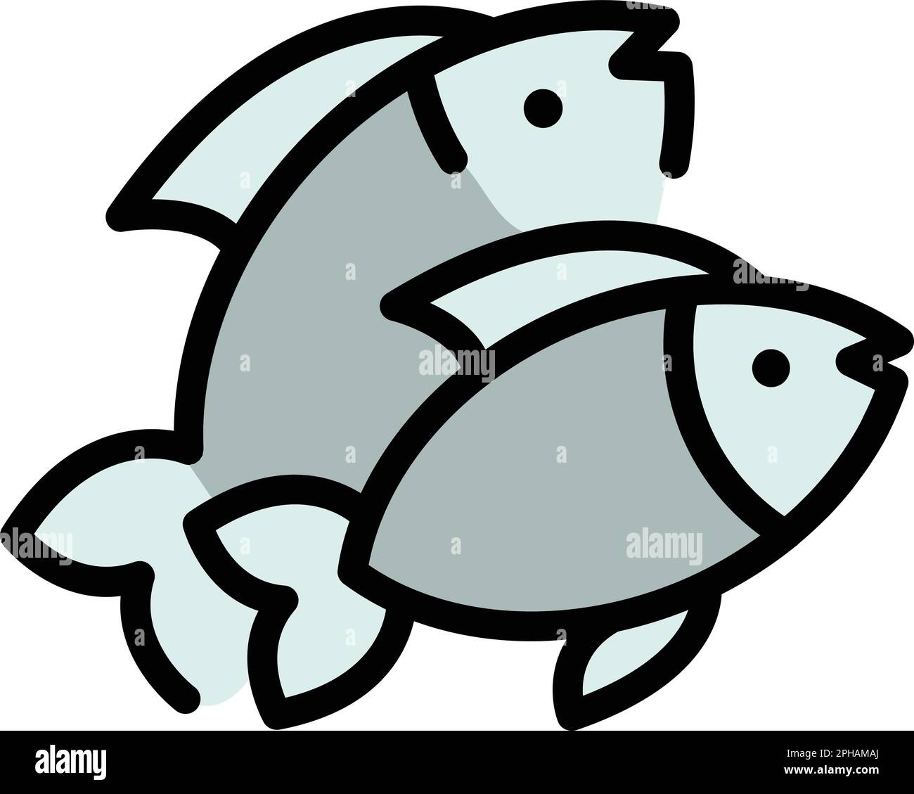 Fish protein icon. Outline Fish protein vector icon for web design ...