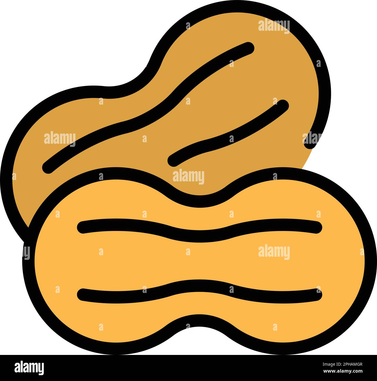 Protein peanut icon. Outline Protein peanut vector icon for web design ...