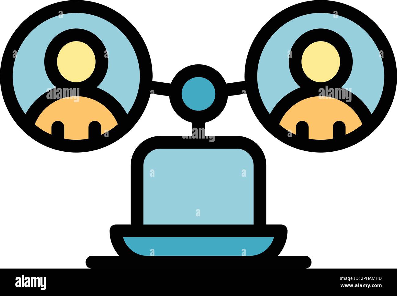 Human big data icon. Outline Human big data vector icon for web design ...