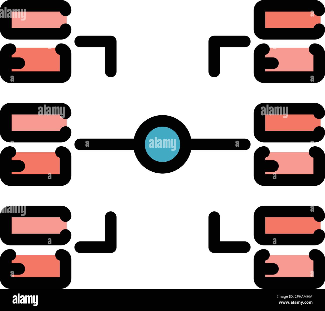 Big data connection icon. Outline Big data connection vector icon for ...