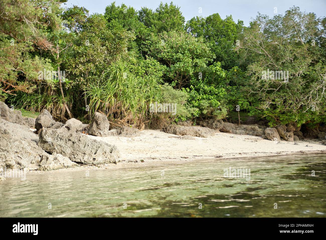 Hidden, small idyllic beach of Siquijor in the Philippines with its own ...