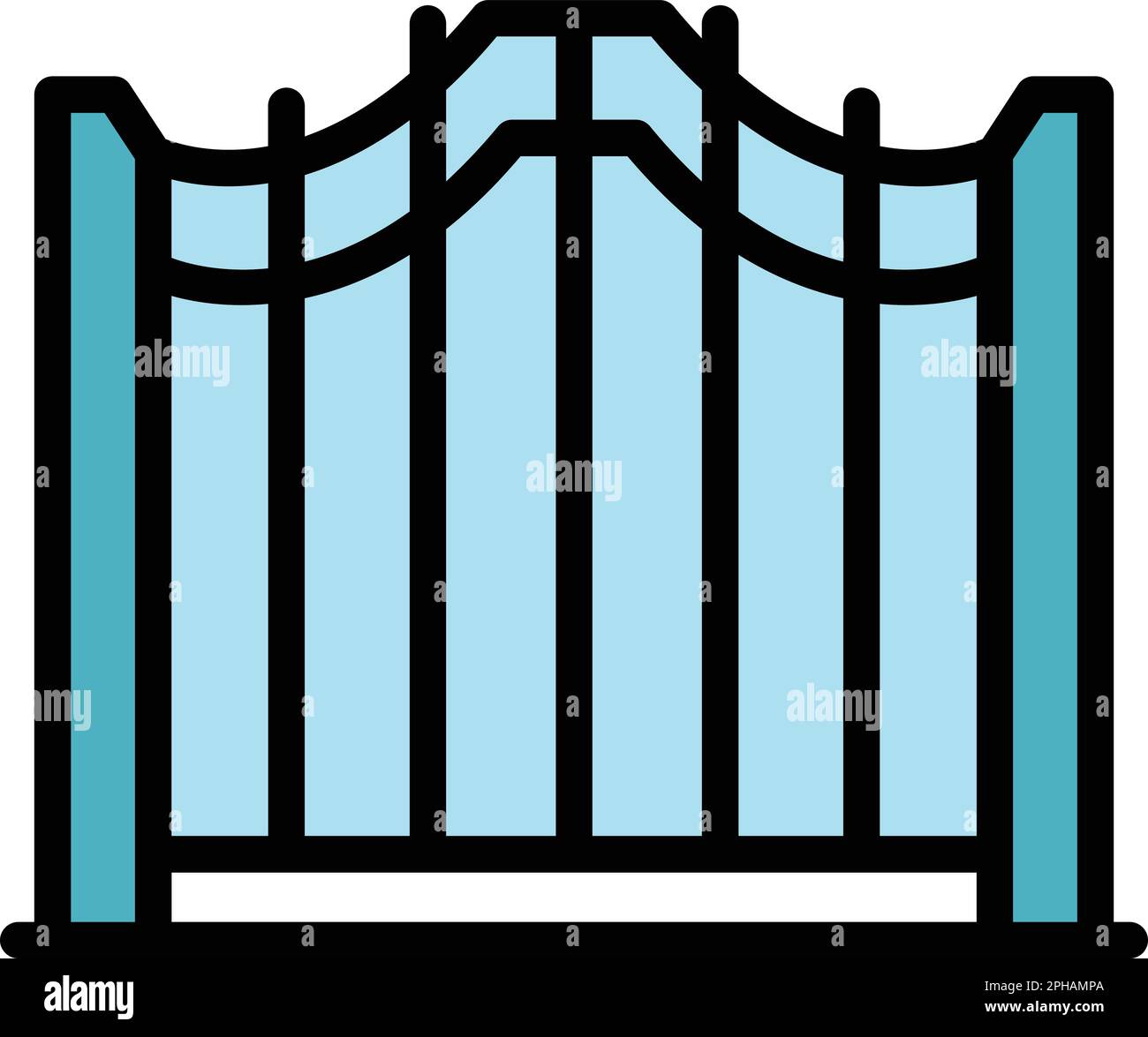 Access smart gate icon. Outline Access smart gate vector icon for web ...