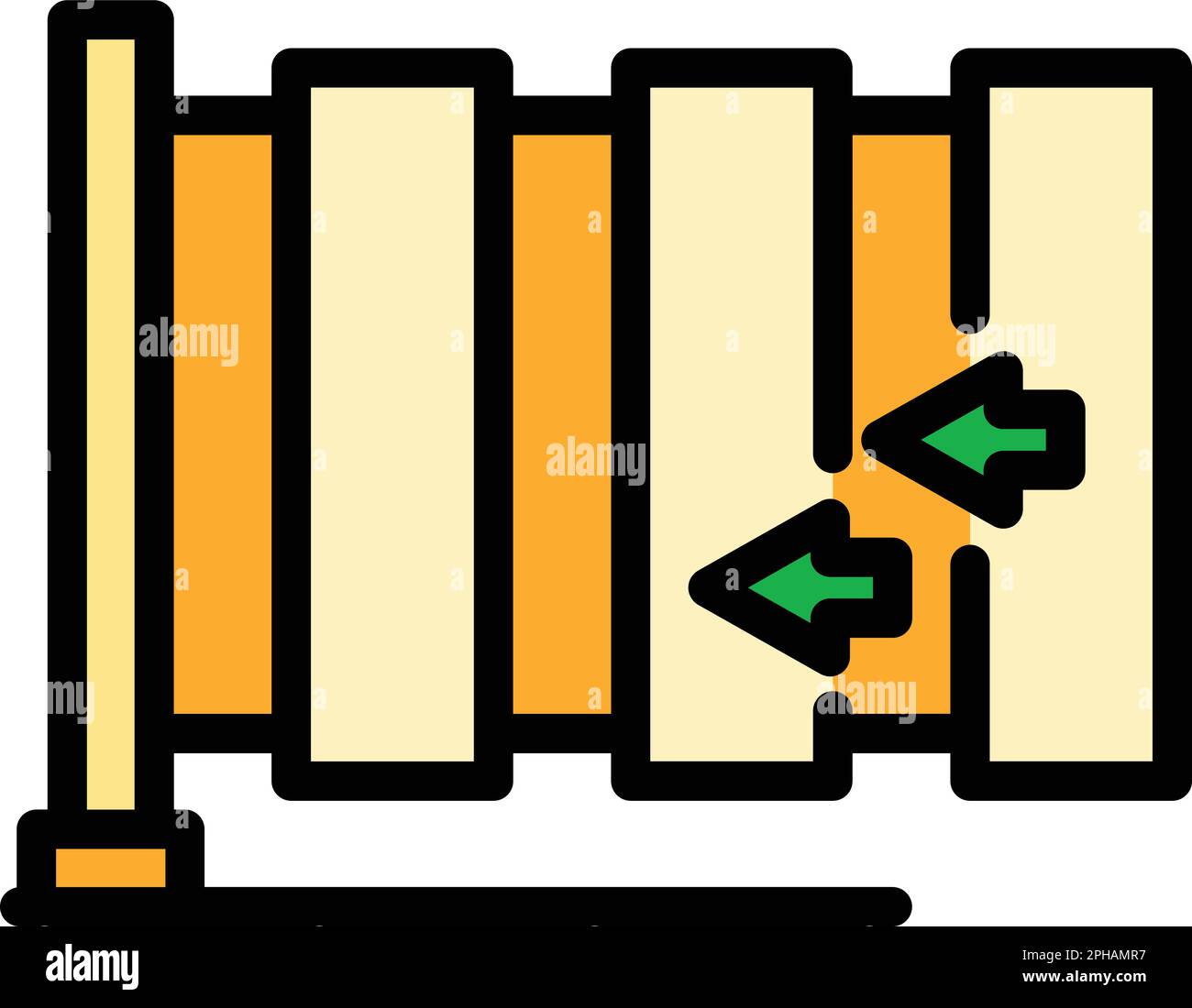 Smart gate opener icon. Outline Smart gate opener vector icon for web ...