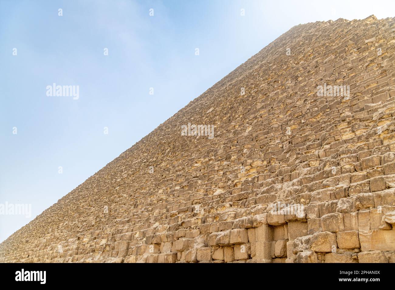 A view of the Great Pyramid of Giza / Khufu Pyramid in Egypt Stock ...