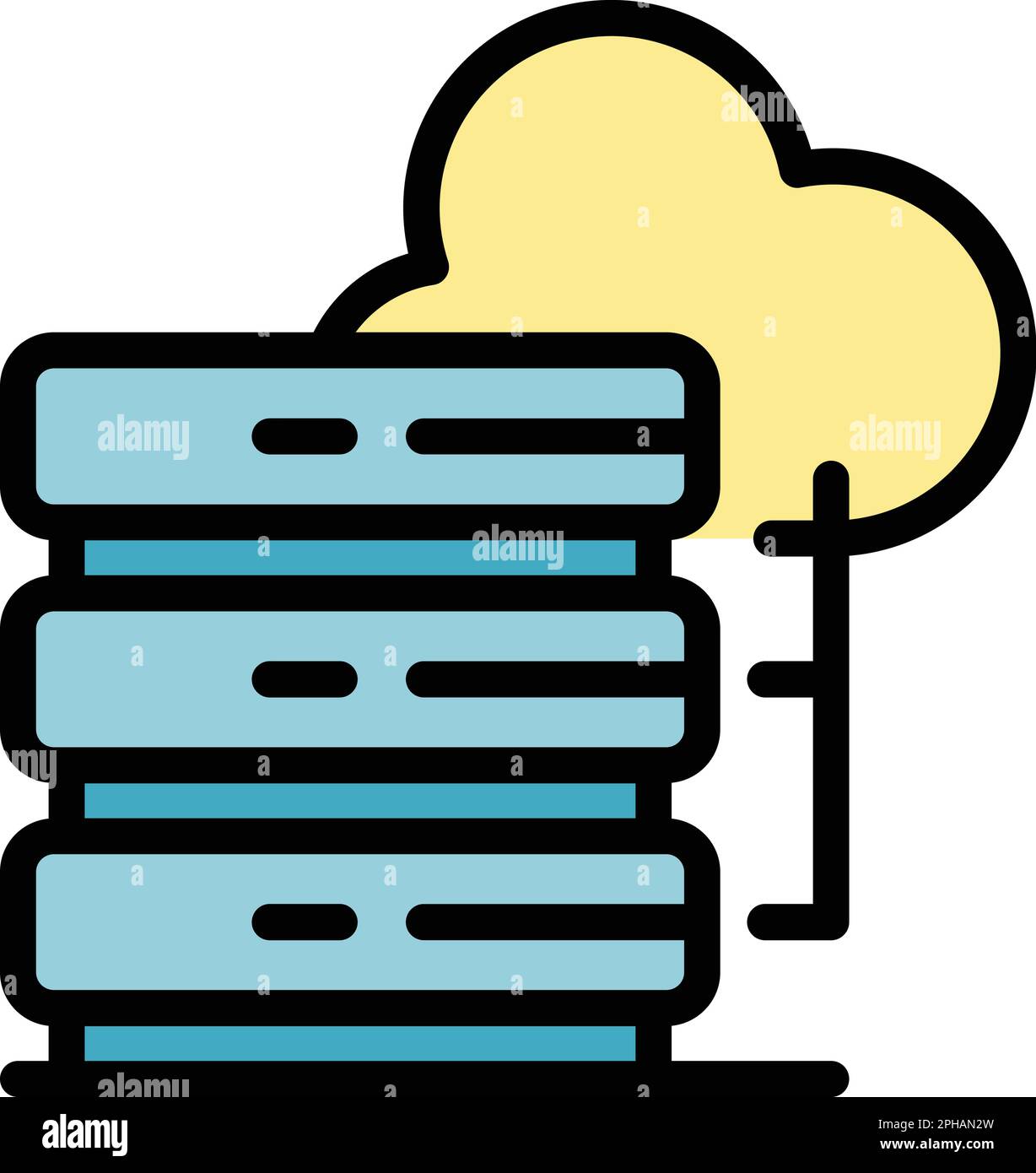 Data server icon. Outline Data server vector icon for web design ...