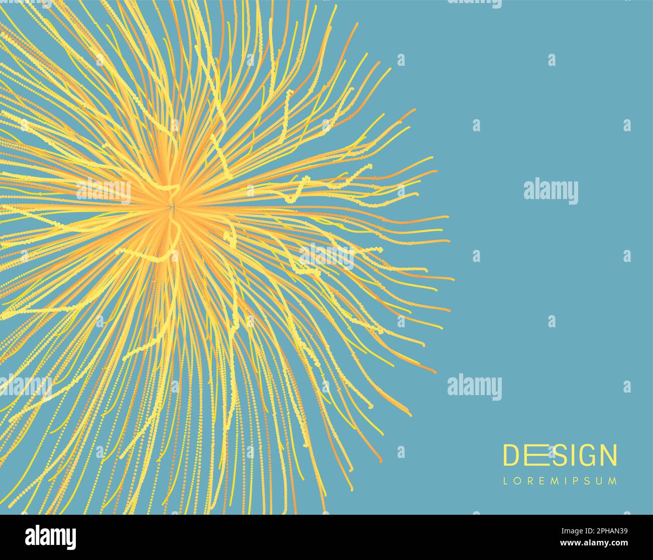 Point Explode Array With Dynamic Emitted Particles 3d Technology Style Abstract Background