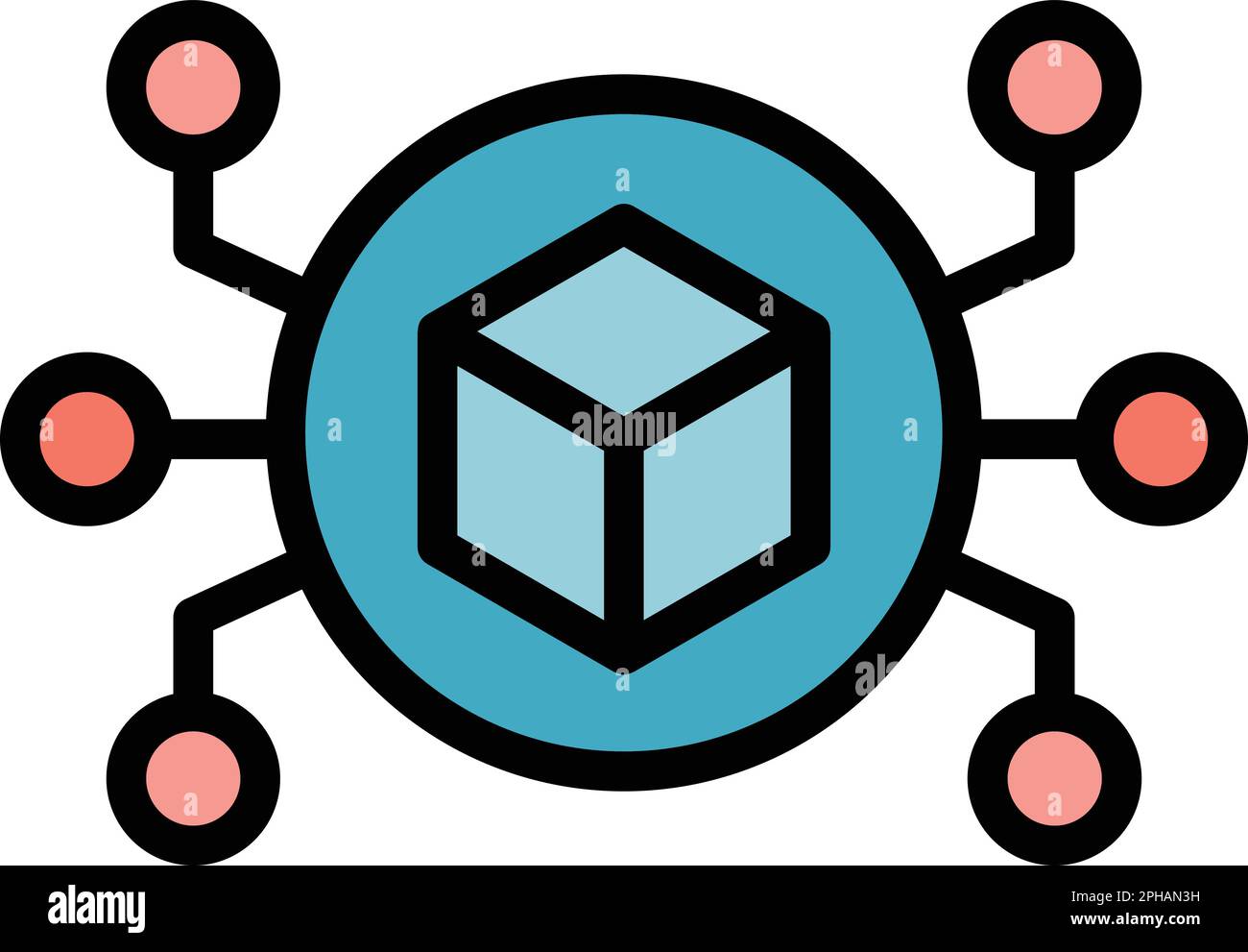 Big data center icon. Outline Big data center vector icon for web ...