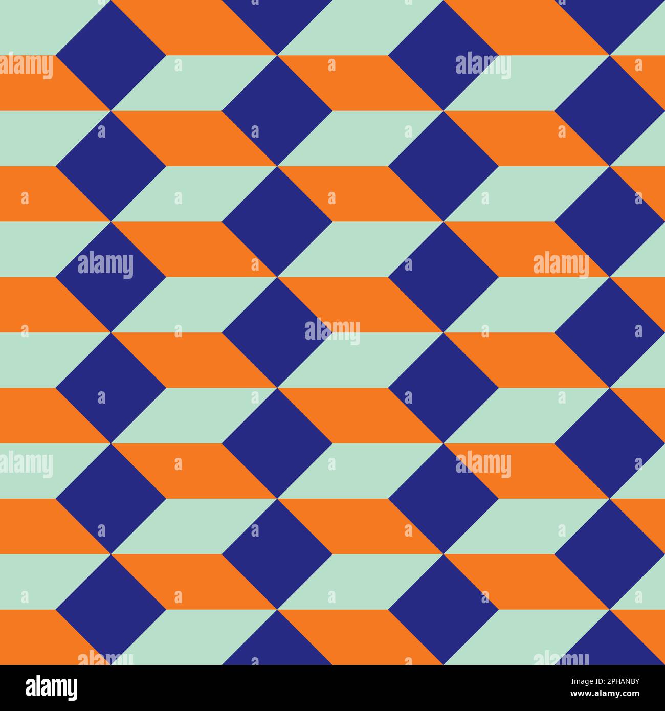 Tropical neon color 3D isometric cube vector seamless pattern ...