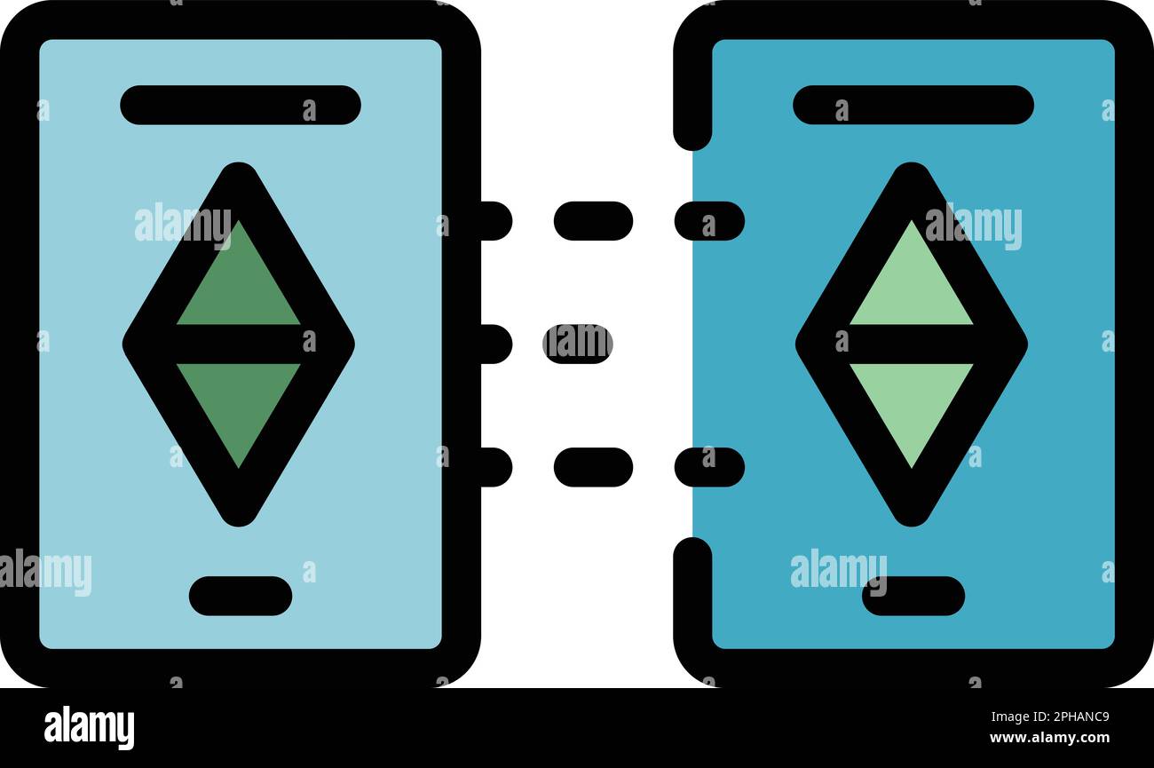 Blockchain Technology Icon Outline Blockchain Technology Vector Icon
