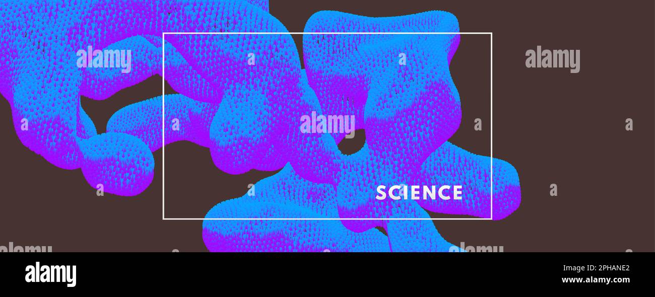 3d Organic Structure Futuristic Technology Style Vector Illustration For Science Chemistry Or