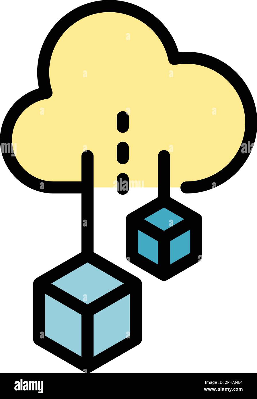 Cloud computing icon. Outline Cloud computing vector icon for web design isolated on white ...