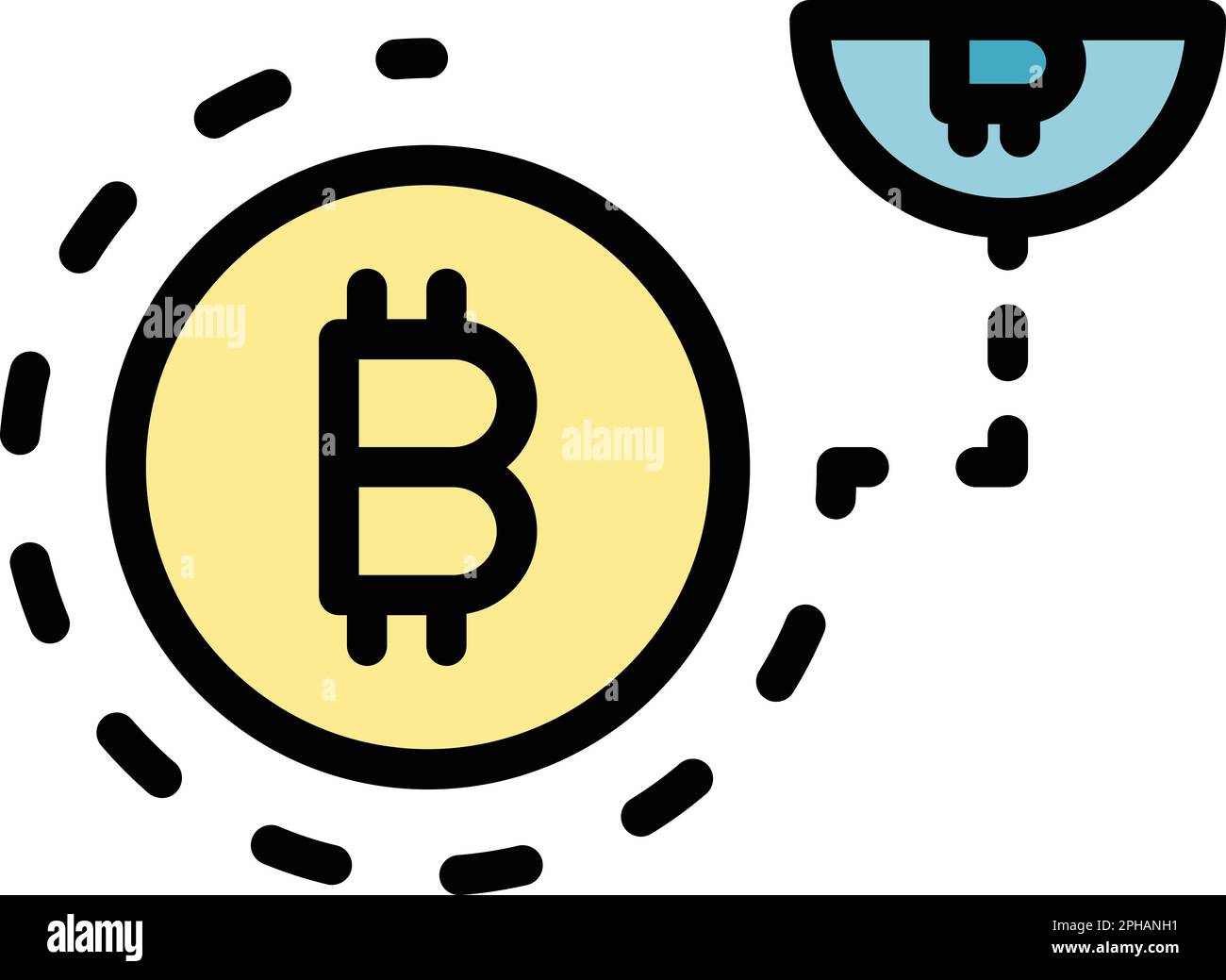 Blockchain Icon Outline Blockchain Vector Icon For Web Design Isolated