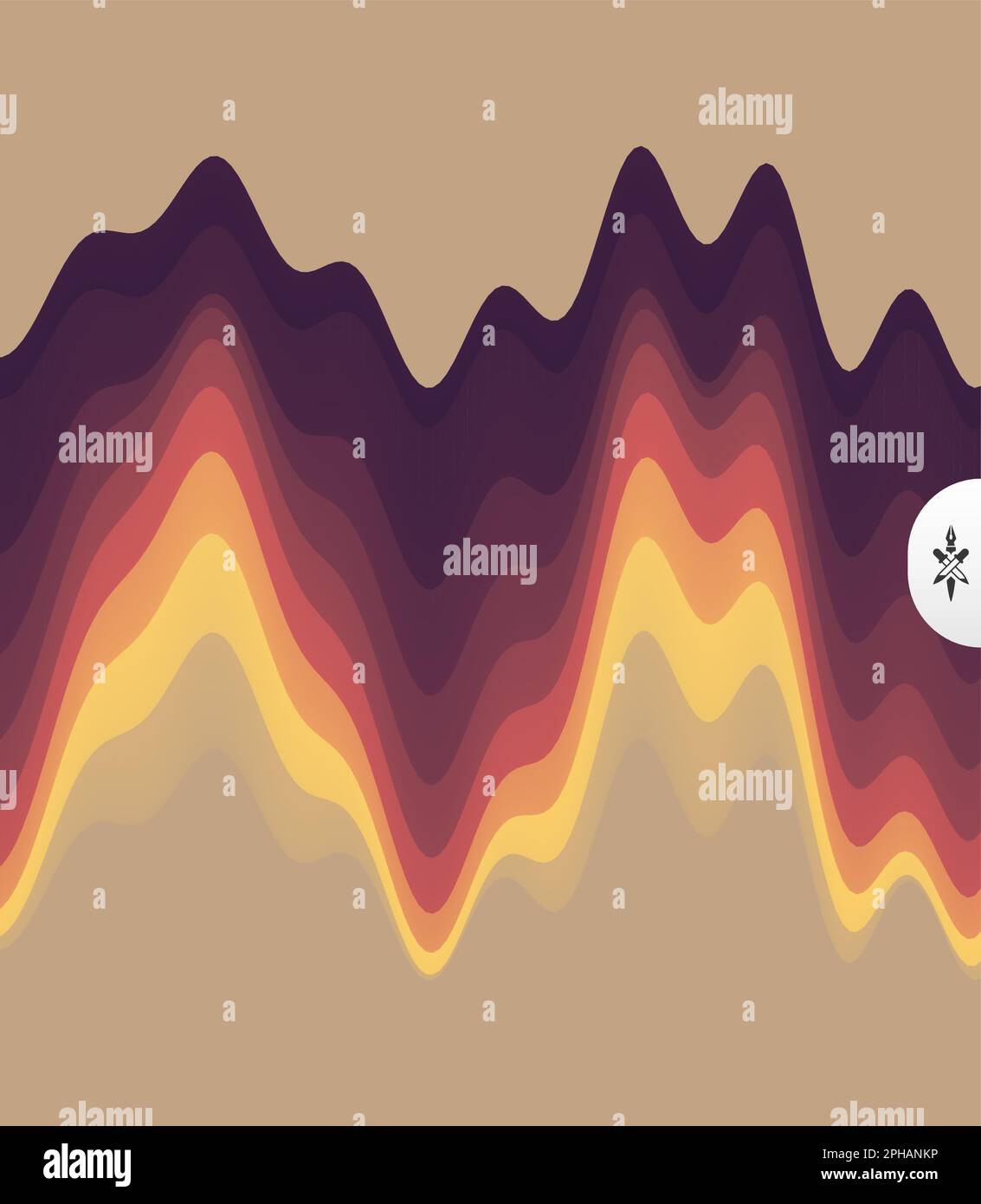 Abstract waveform background. 3d technology style. Vector illustration ...