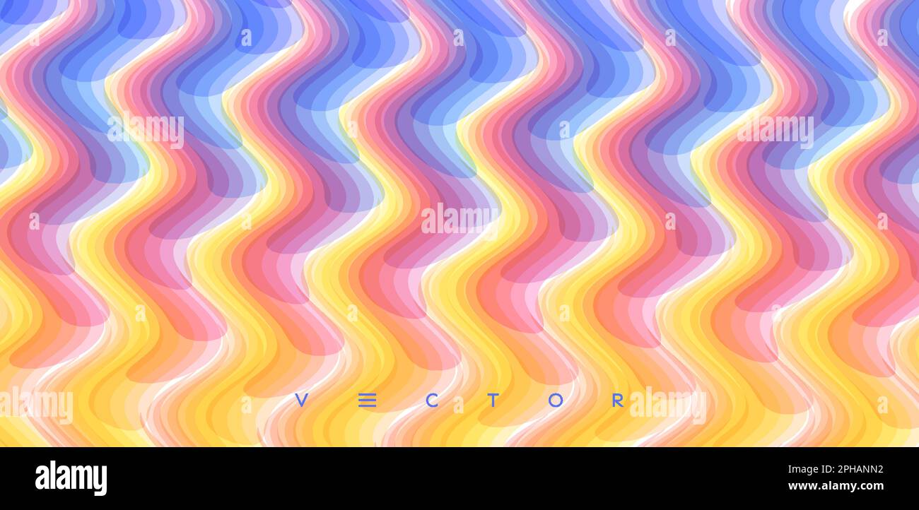Abstract wavy background with dynamic effect. Modern screen design for ...