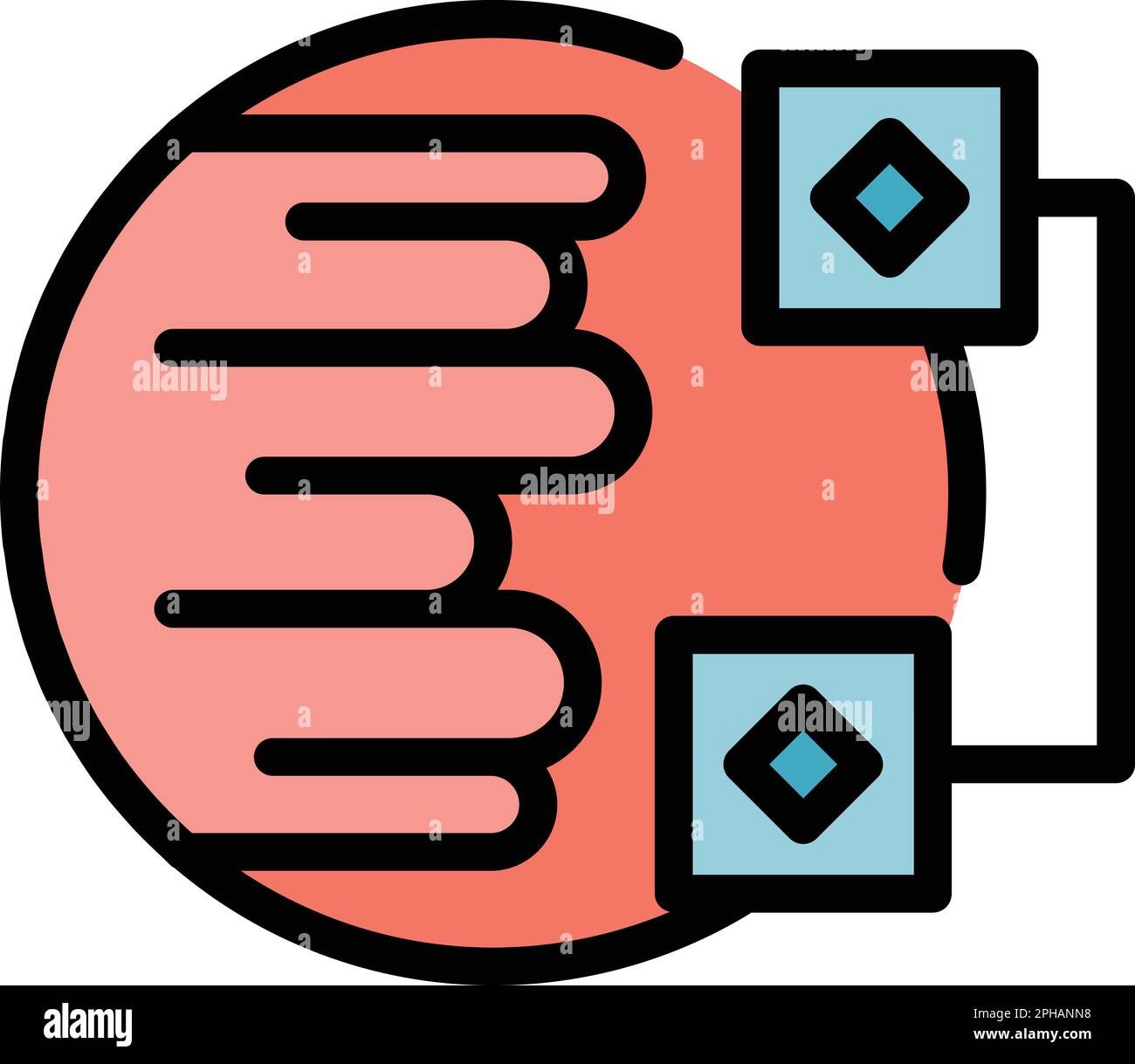 Blockchain Transaction Icon Outline Blockchain Transaction Vector Icon For Web Design Isolated