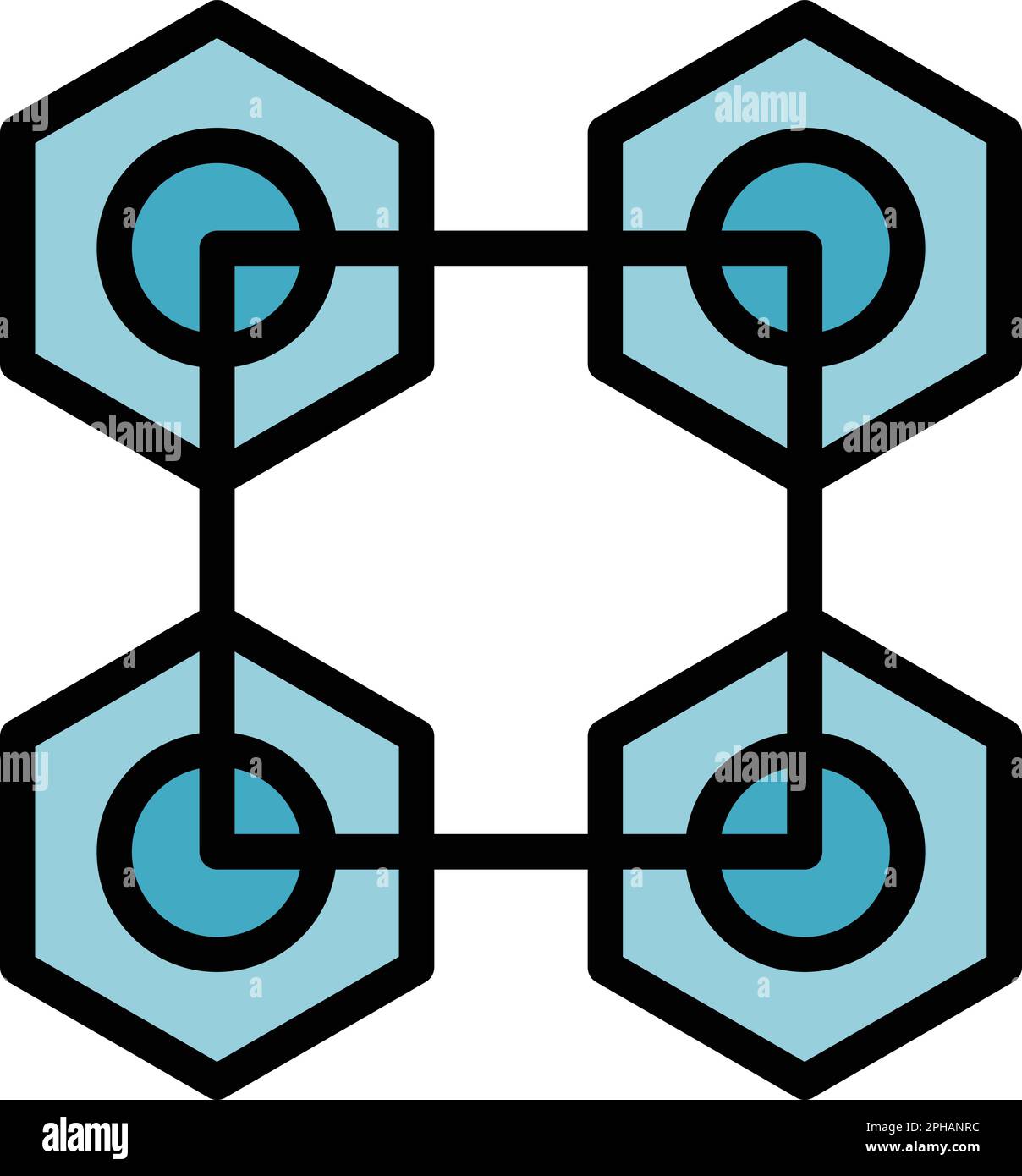 Blockchain ledger icon. Outline Blockchain ledger vector icon for web ...