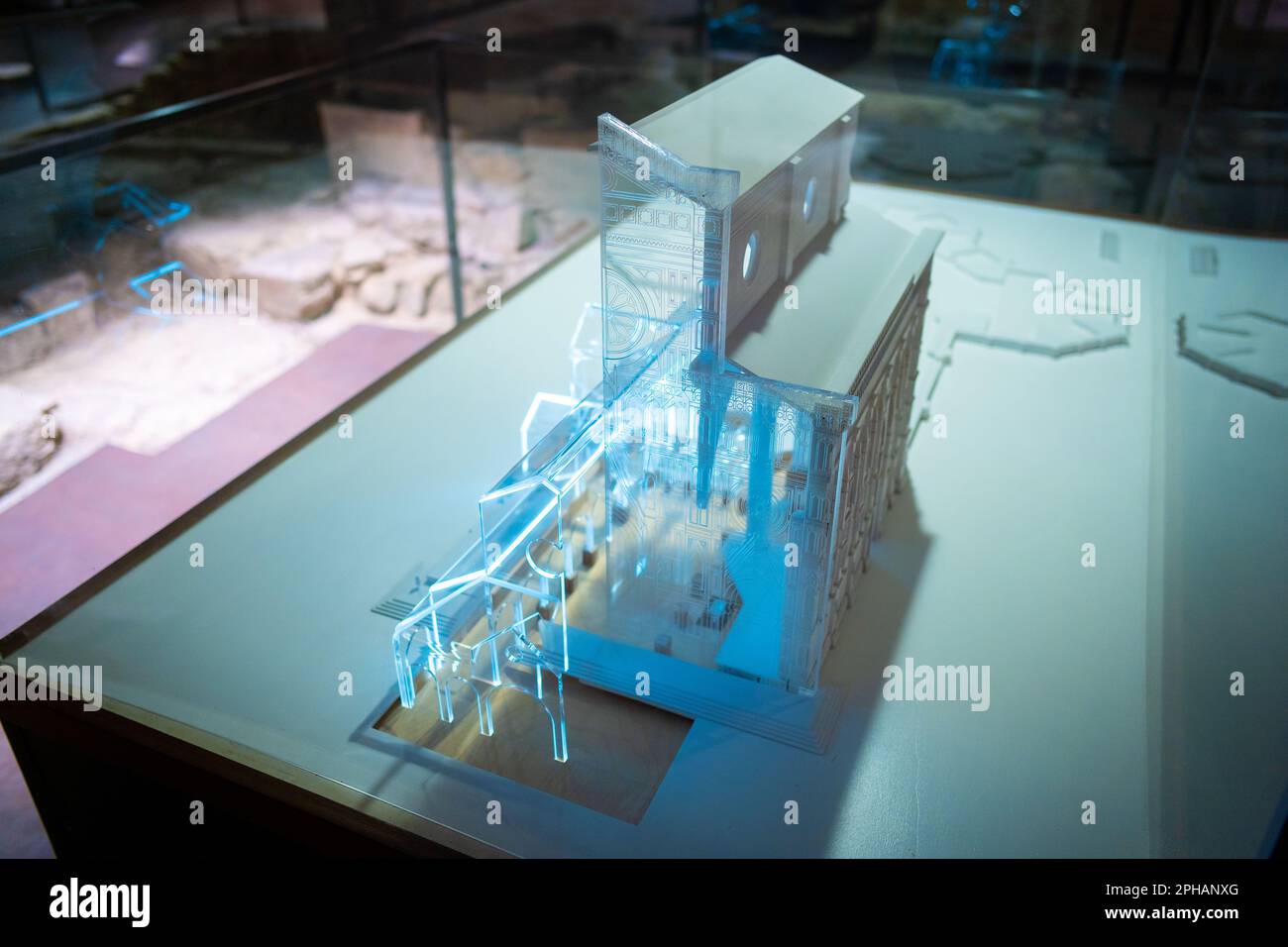 Model of the old church Santa Reparata comparwed to the current ...