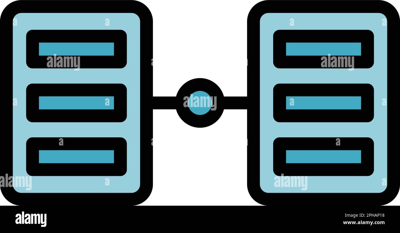 Financial blockchain icon. Outline Financial blockchain vector icon for ...