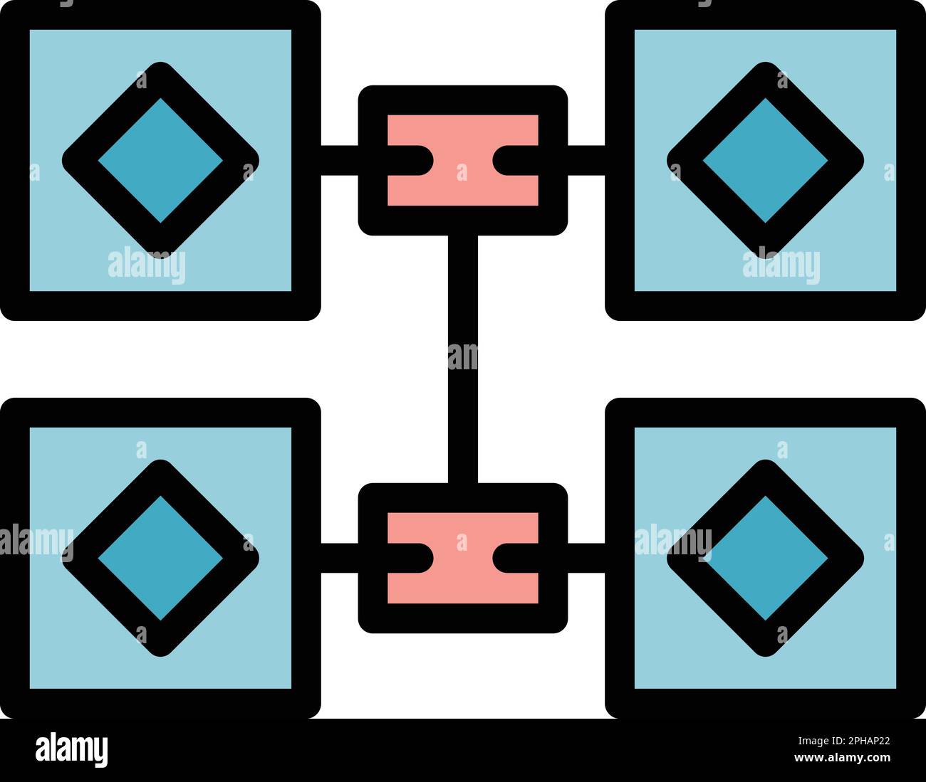 Blockchain Revolution Icon Outline Blockchain Revolution Vector Icon