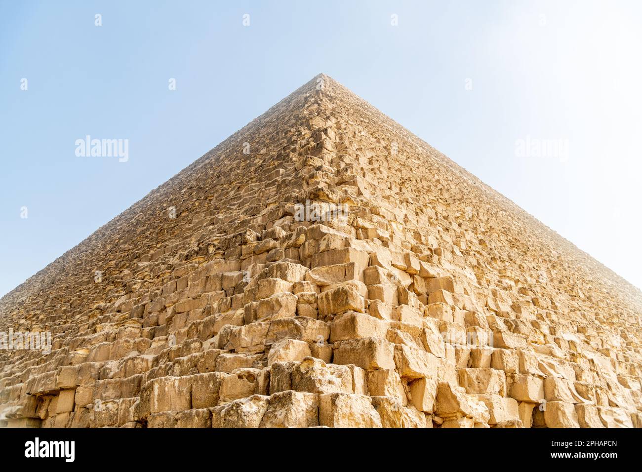 A view of the Great Pyramid of Giza / Khufu Pyramid in Egypt Stock ...