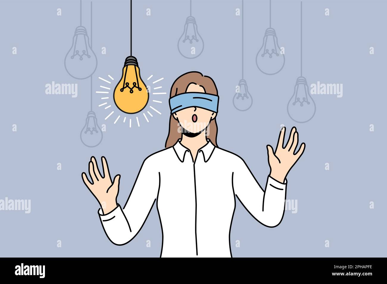 Blindfolded woman Stock Vector Images - Alamy