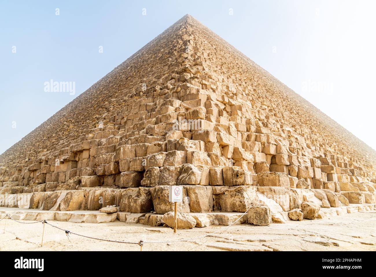 A view of the Great Pyramid of Giza / Khufu Pyramid in Egypt Stock ...