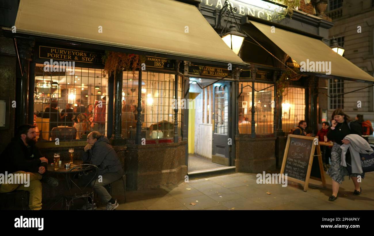 London England Circa October 2022. Business PUB exterior in English ...