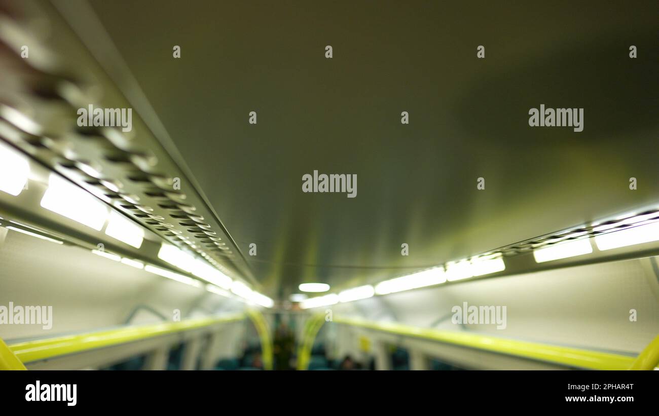 Metro subway ceiling in underground transportation Stock Photo - Alamy