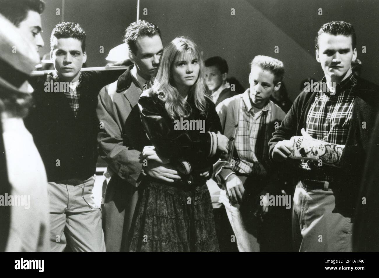 Actors Don Bloomfield, William O'Leary and Amy Locane in the movie Lost Angels, USA 1989 Stock ...