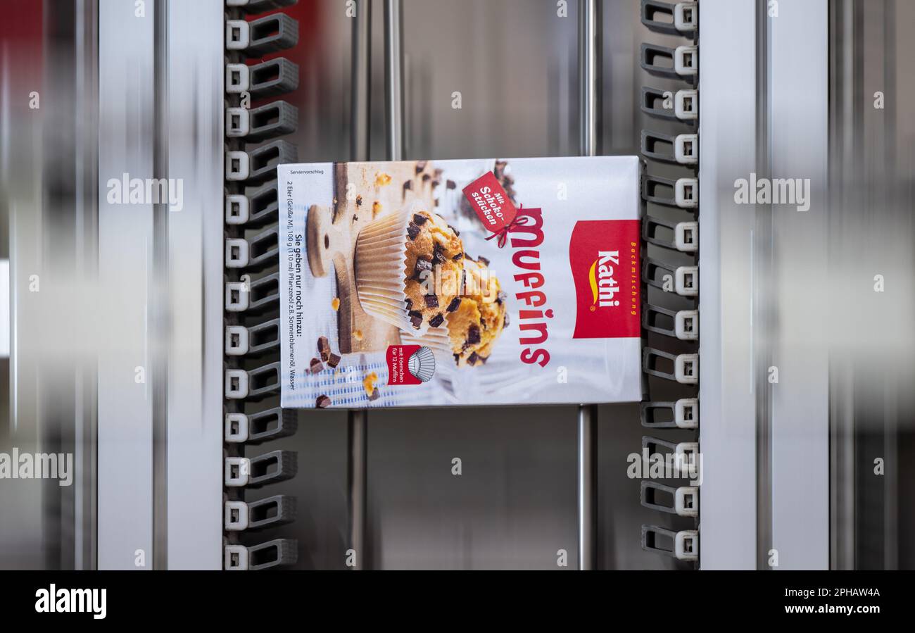 27 March 2023, Saxony-Anhalt, Halle (Saale): Kathi baking mixes for ...
