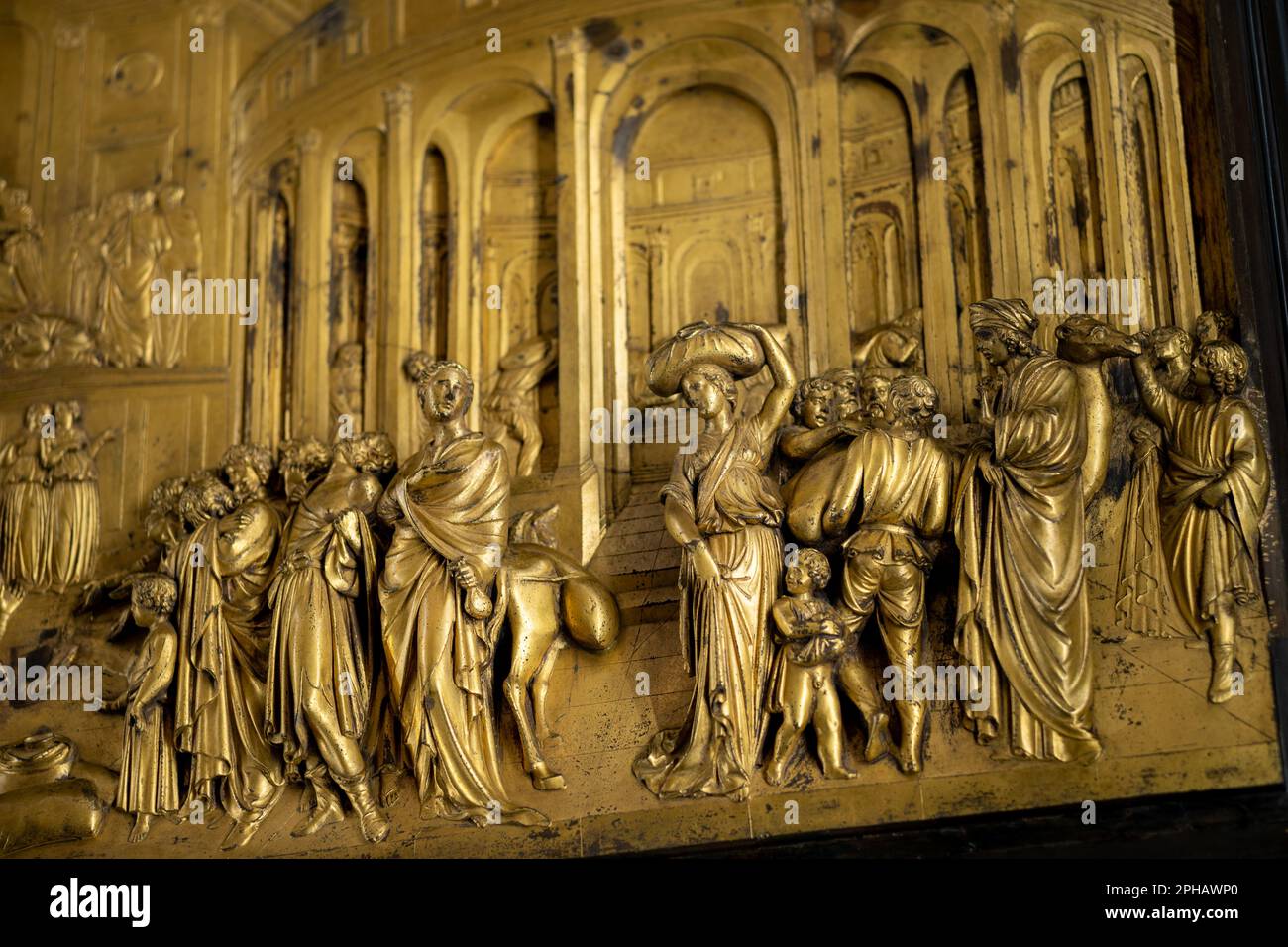 Original Baptistery doors on display in the Museo dell'Opera del Duomo ...