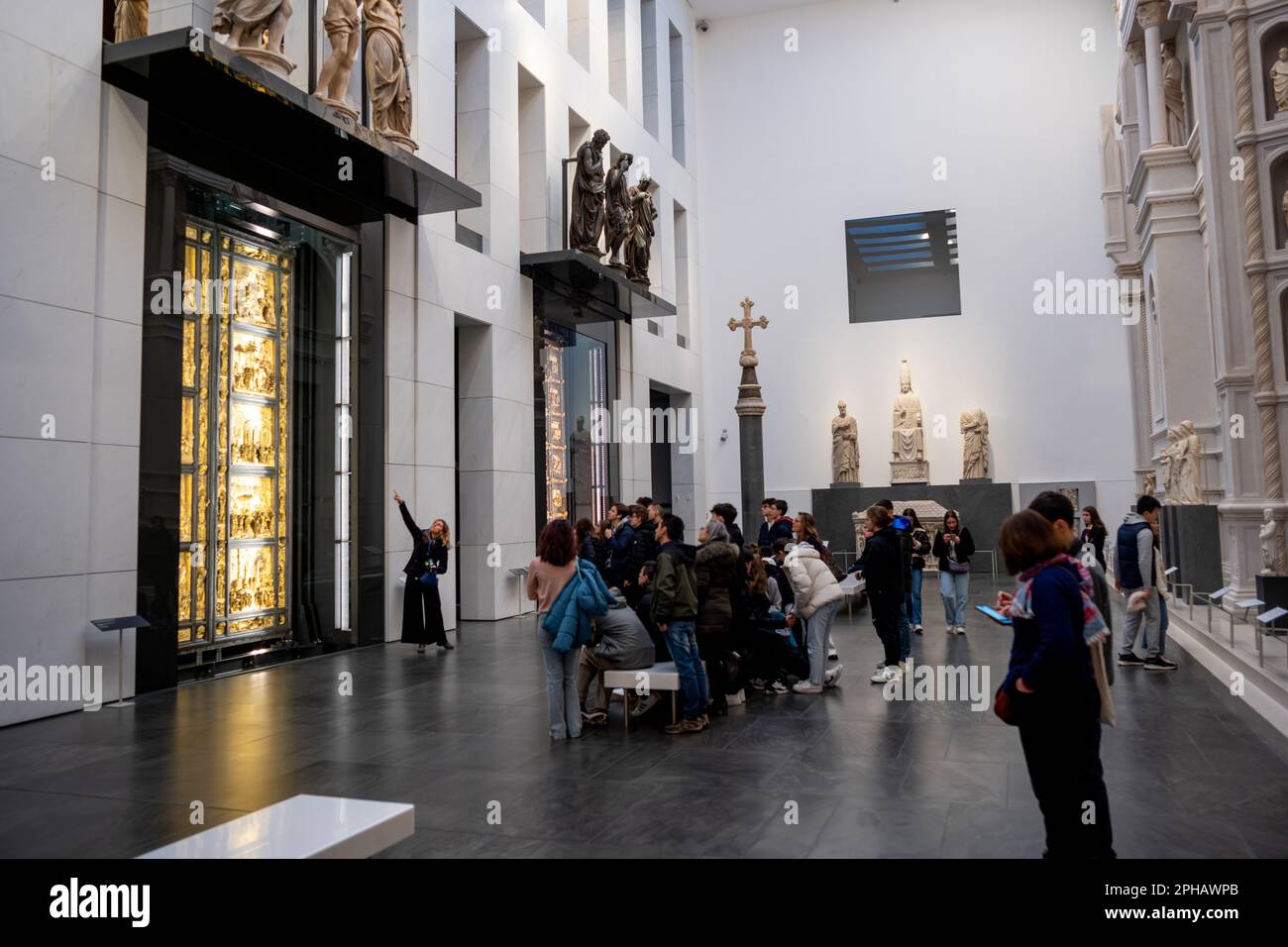 Original Baptistery doors on display in the Museo dell'Opera del Duomo ...