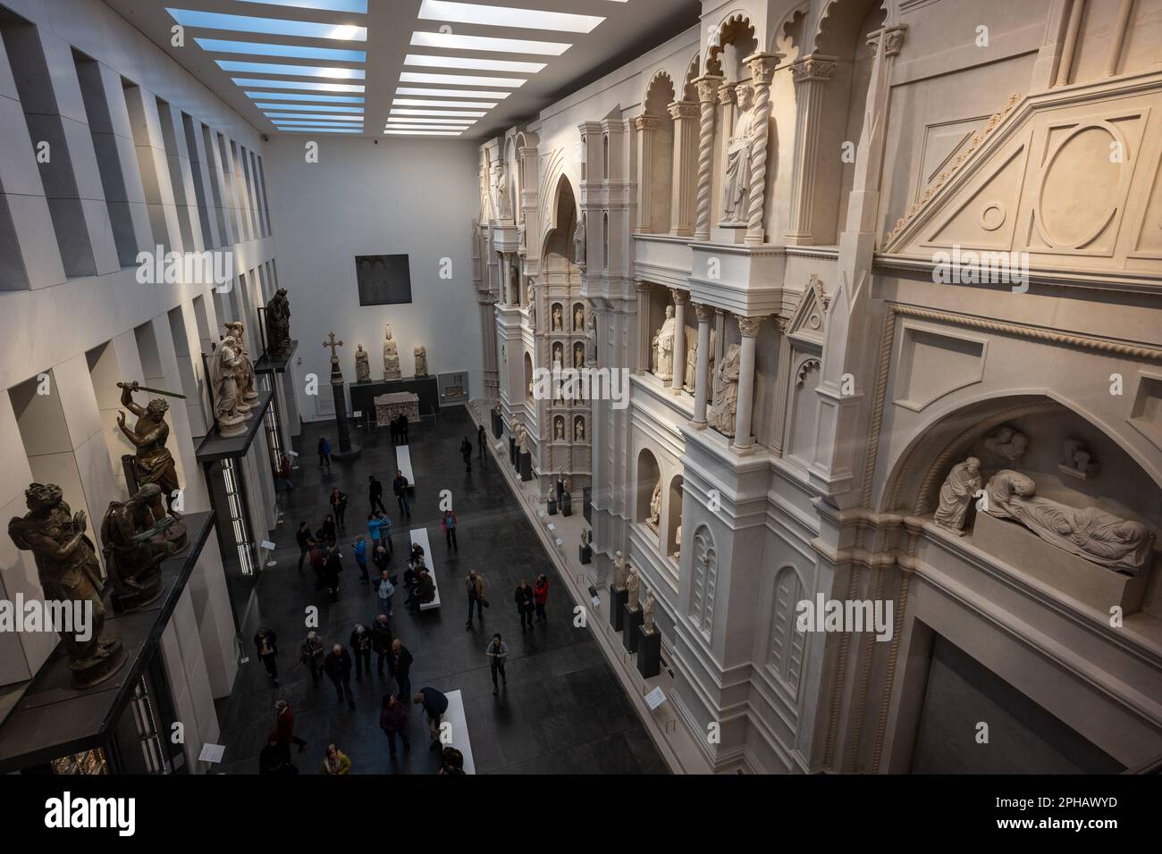 Reconstruction of the old facade of the Duomo in the Museo dell'Opera del Duomo in Florence ...