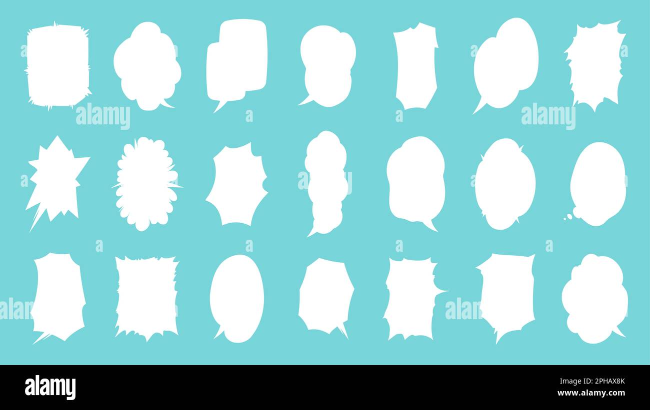 Speech bubbles of various shapes. Vector data that is easy to edit ...