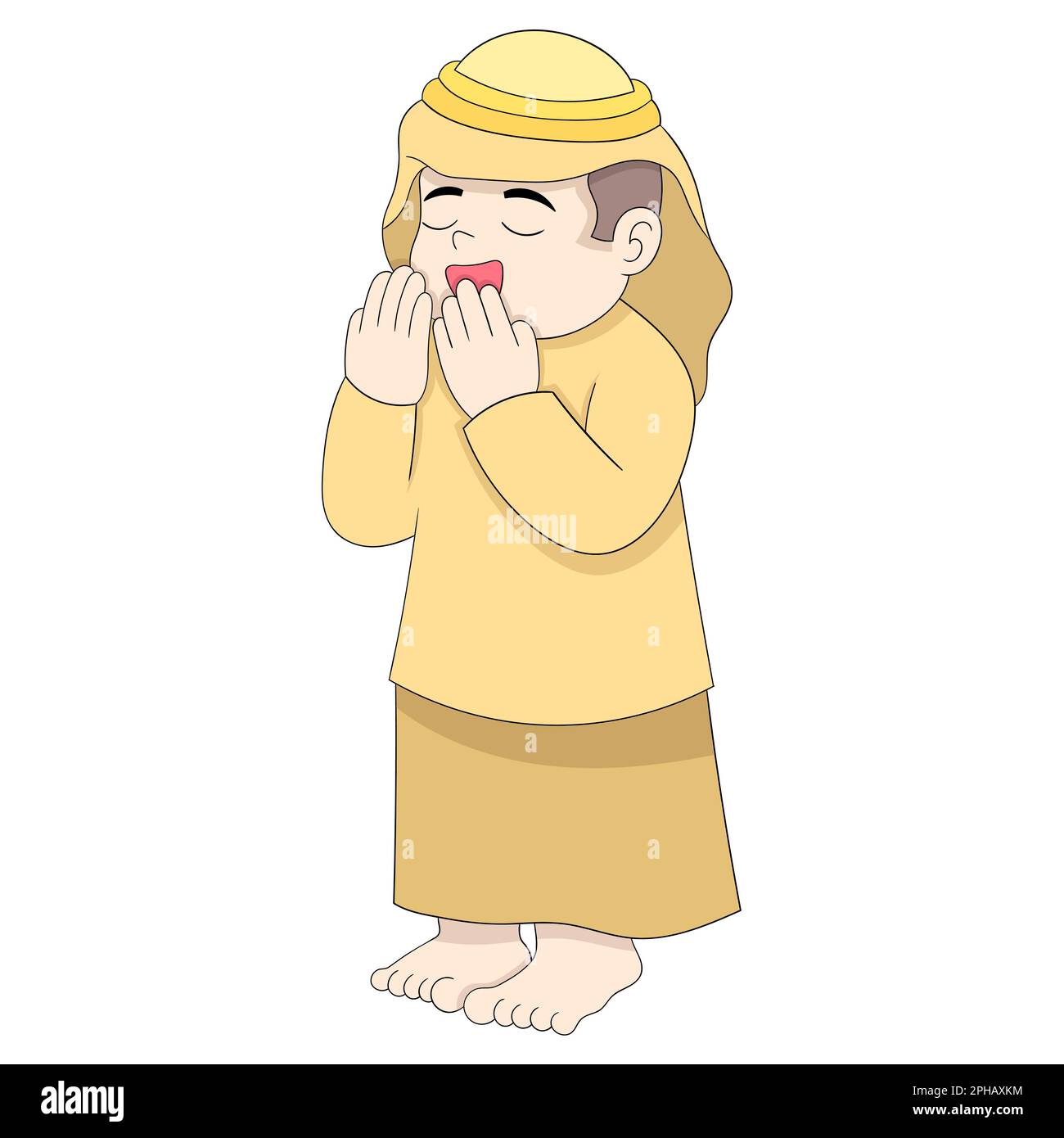 Islamic boy is extending his hand Stock Vector Image & Art - Alamy