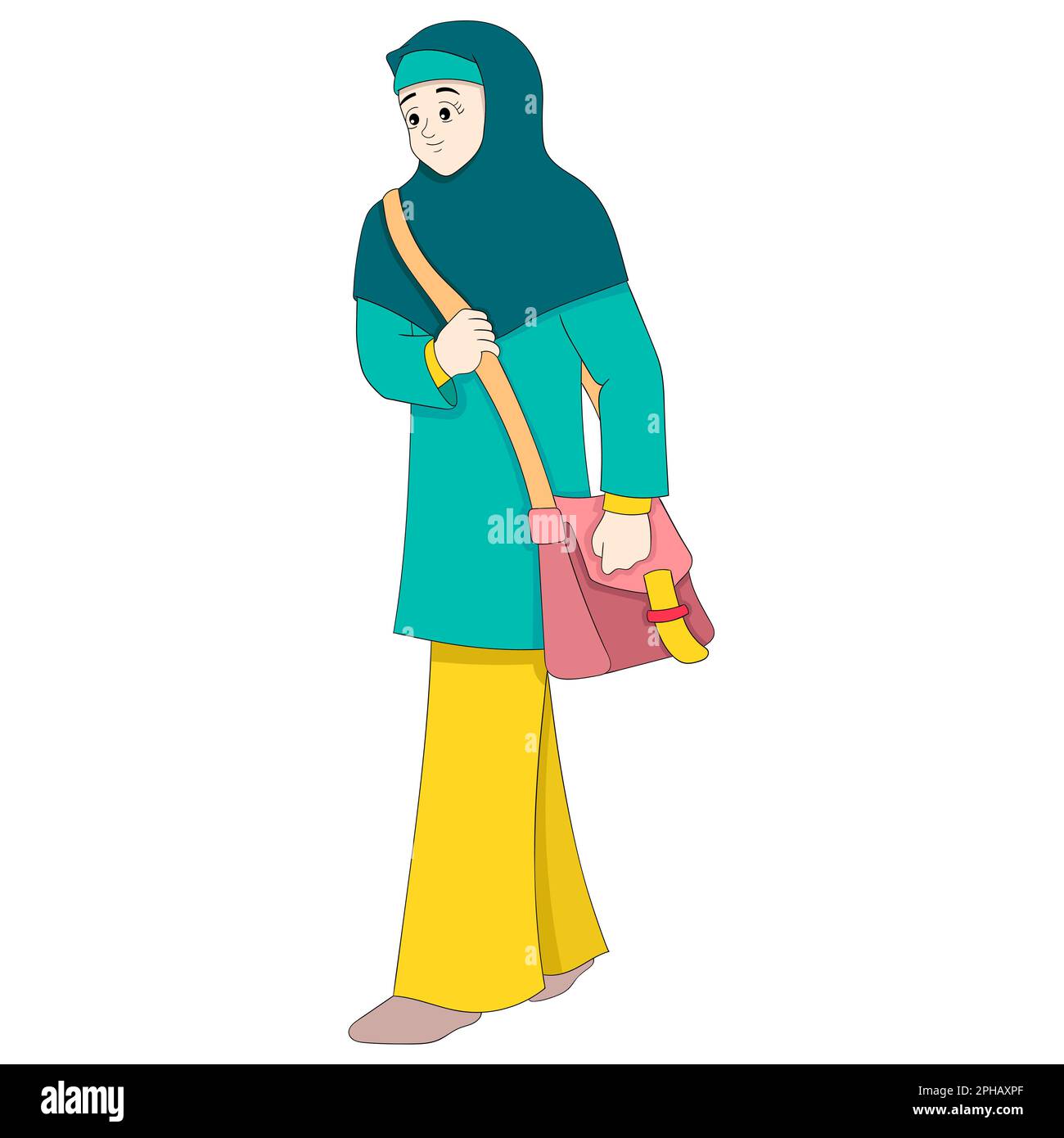 beautiful islamic girl is walking Stock Vector Image & Art - Alamy